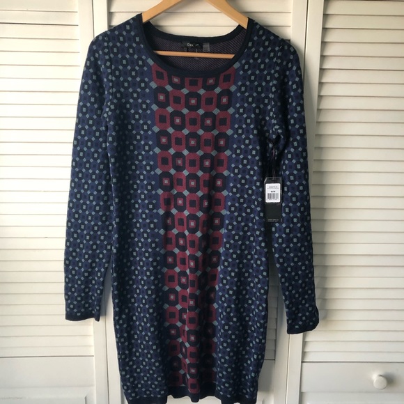 Dex | Dresses | Dex Mod Geo Print Sweater Dress | Poshmark